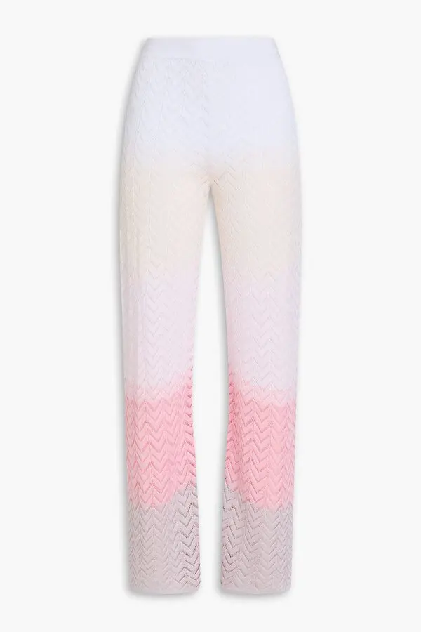 Missoni Crochet-knit Straight-leg Pants - Baby Pink