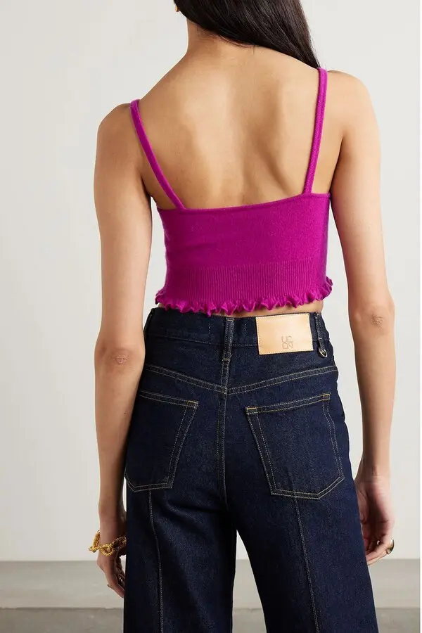 Ulla Johnson Elia Cropped Cashmere Tank