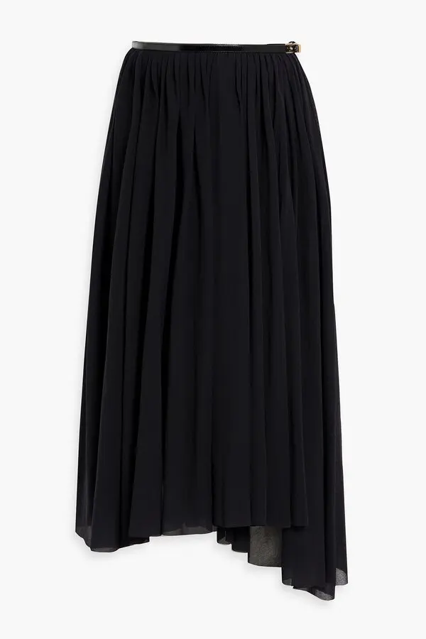 Philosophy Di Lorenzo Serafini Asymmetric Pleated Mesh Midi Skirt