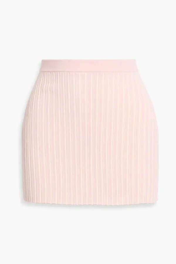 Alexander Wang Ribbed Cotton-blend Mini Skirt - Baby Pink