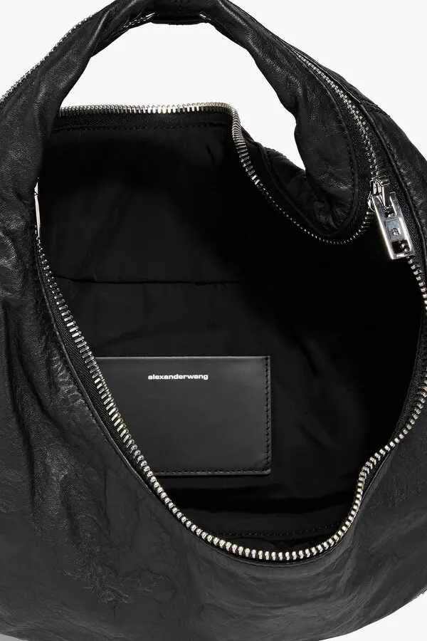 Alexander Wang Twyst Crinkled Leather Tote - Black