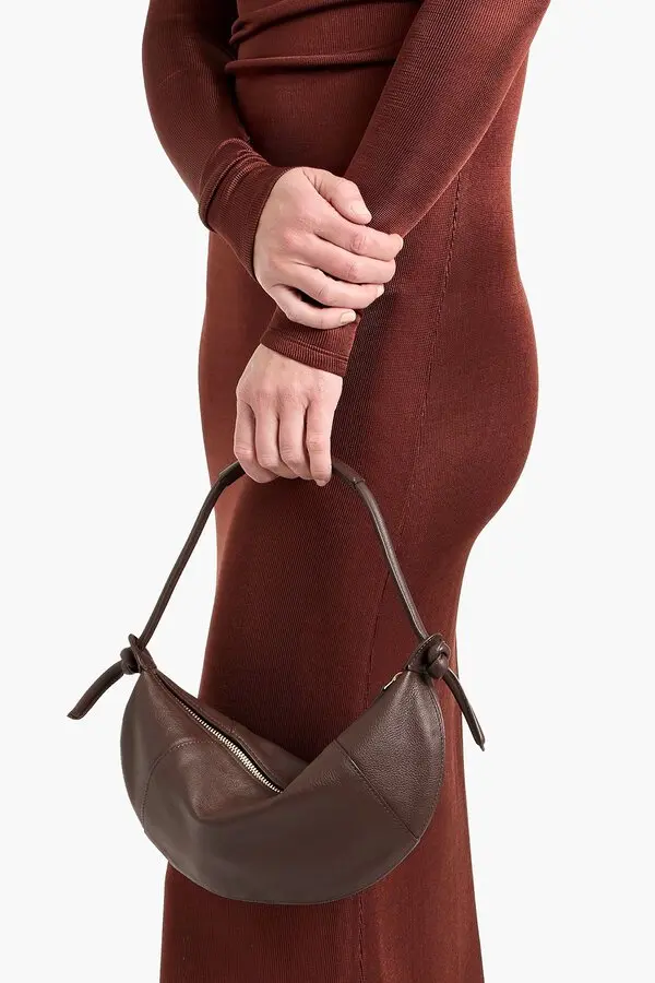 MANSUR GAVRIEL Mini Fortuna Leather Shoulder Bag - Chocolate