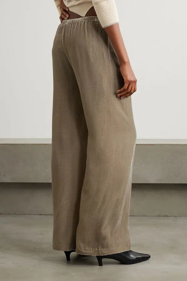 LA LIGNE Velvet Wide-leg Pants