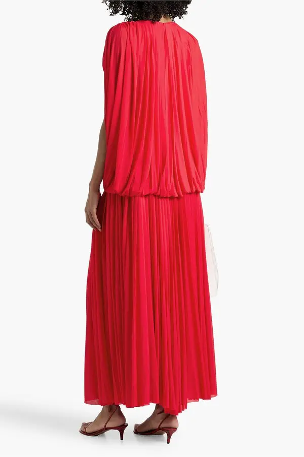 Proenza Schouler Cape-effect Pleated Jersey Maxi Dress
