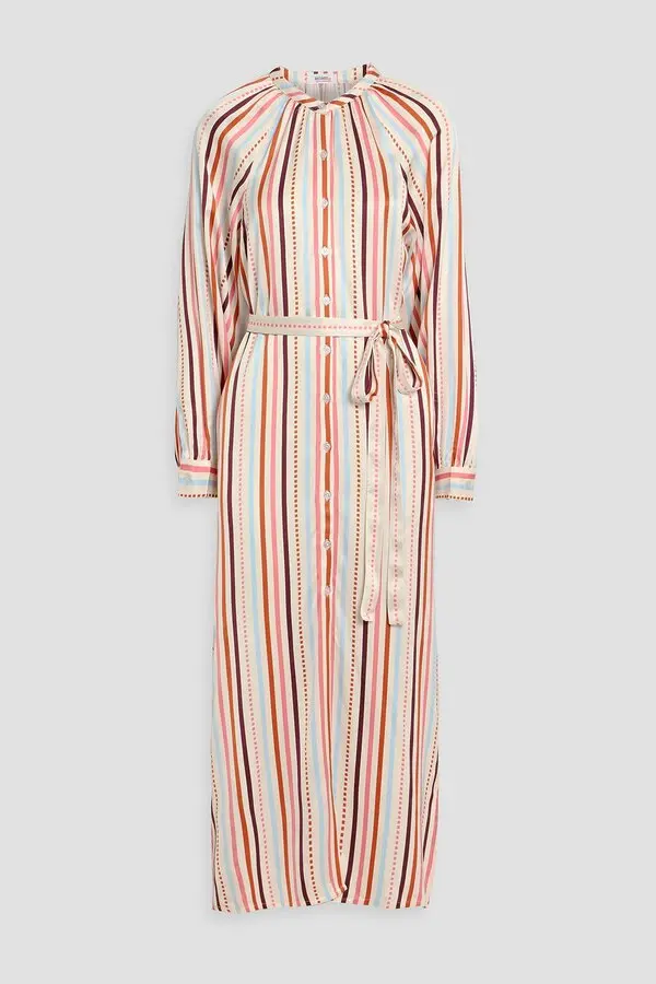 LEMLEM Makeda Belted Striped Maxi Dress