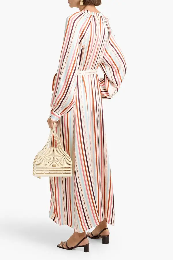 LEMLEM Makeda Belted Striped Maxi Dress