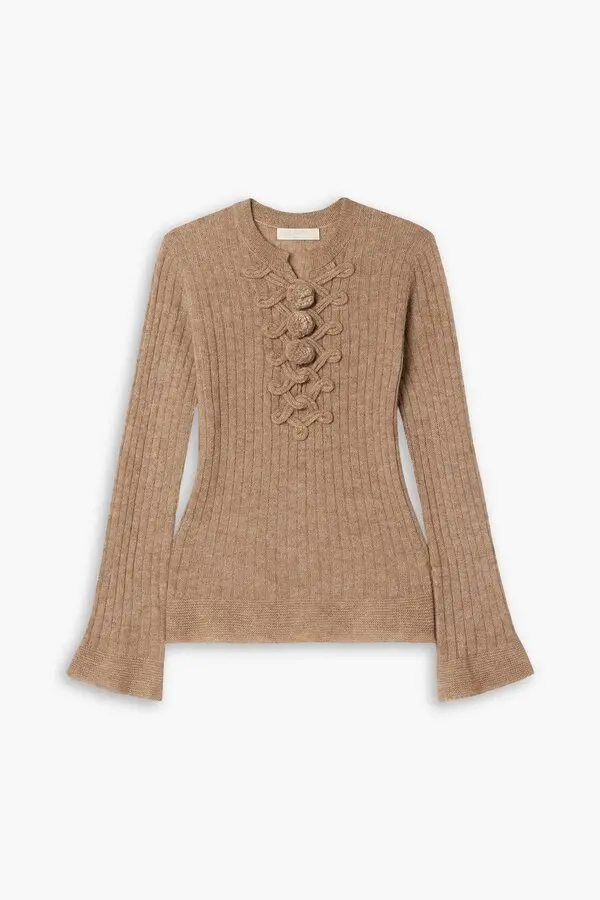 Ulla Johnson Magda Pompom-detailed Alpaca-blend Sweater