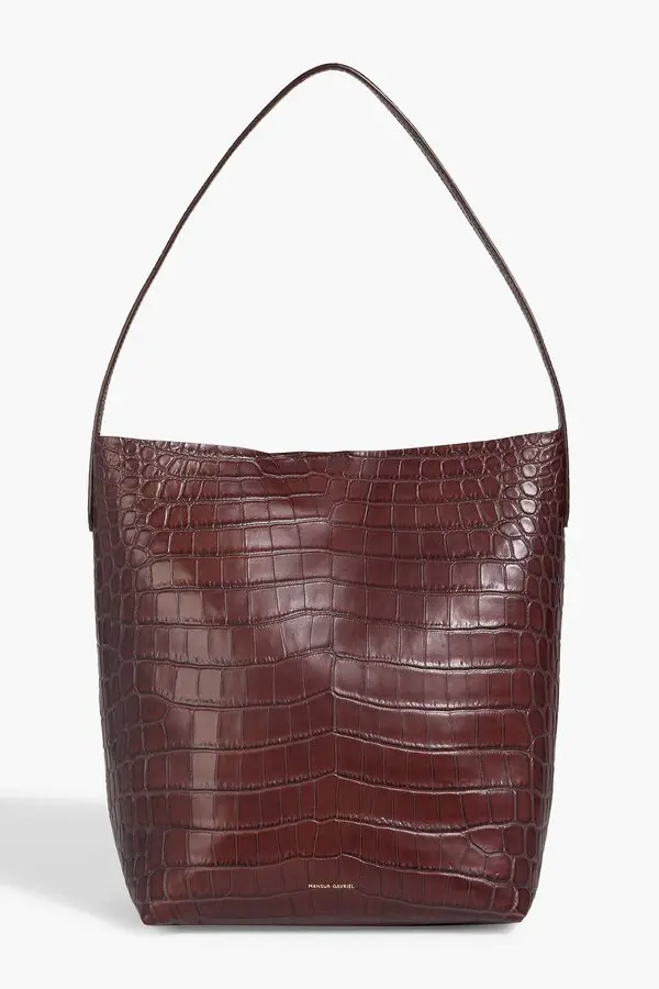 MANSUR GAVRIEL Everyday Cabas Croc-effect Leather Tote