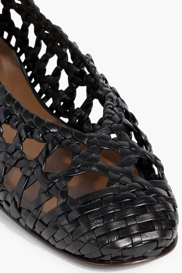 GIUSEPPE ZANOTTI Amanda 05 Woven Leather Ballet Flats