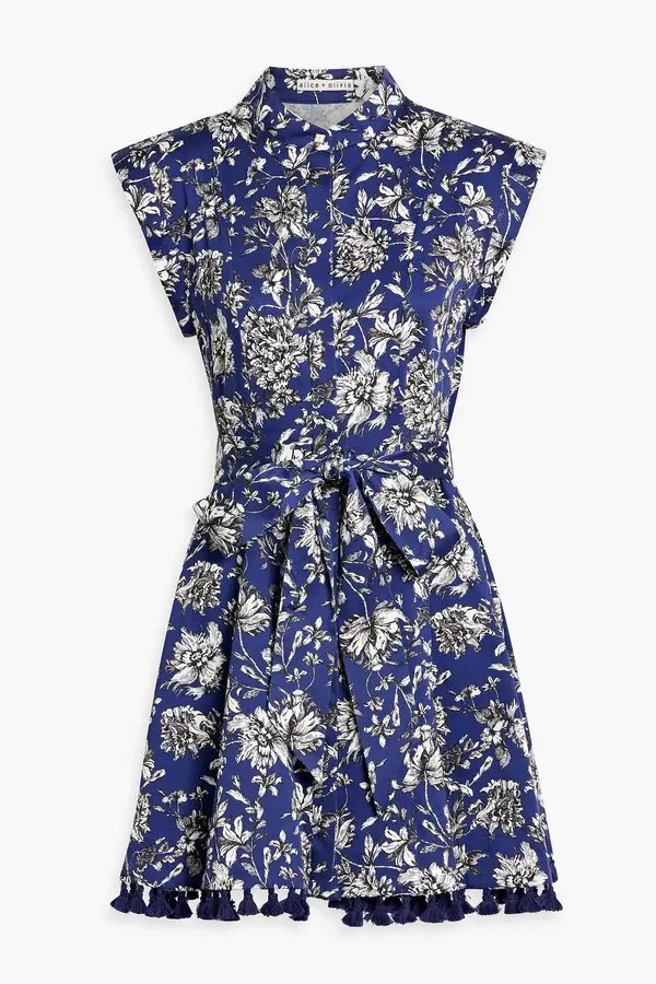 Alice + Olivia Lucy Floral-print Mini Dress