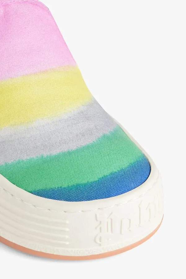 Palm Angels Printed Canvas Slip-on Sneakers
