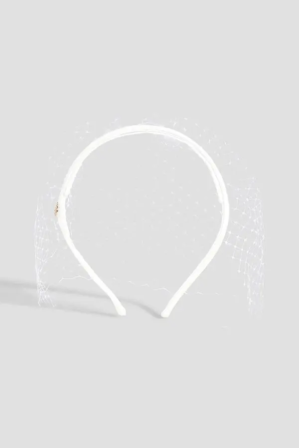 MAISON MICHEL Mesh Appliquéd Headband