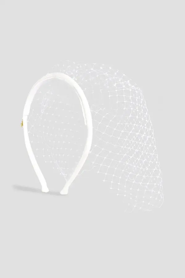 MAISON MICHEL Mesh Appliquéd Headband