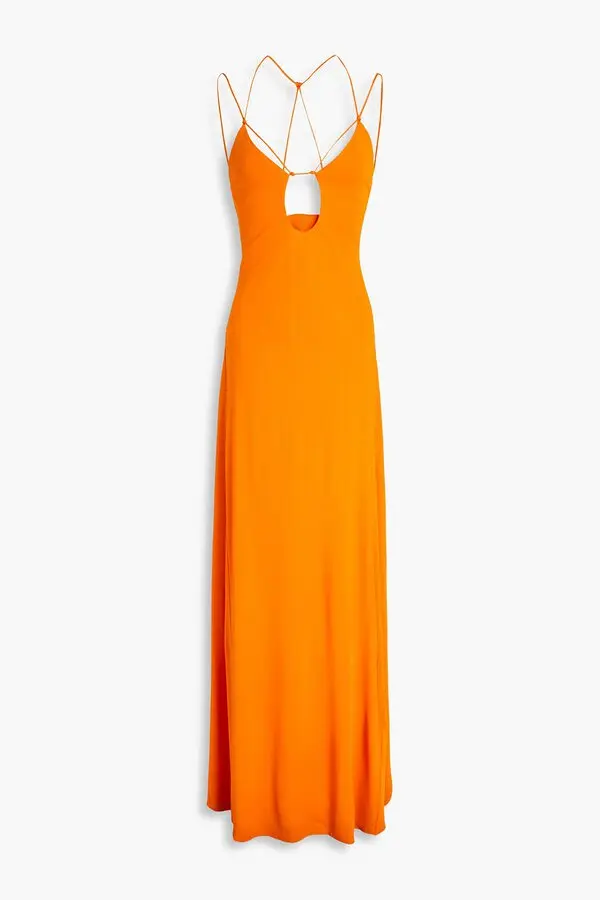 Victoria Beckham Cutout Jersey Maxi Dress