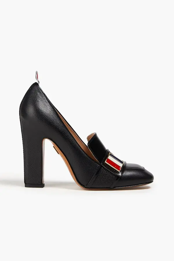 Thom Browne Embellished Pebbled-leather Pumps