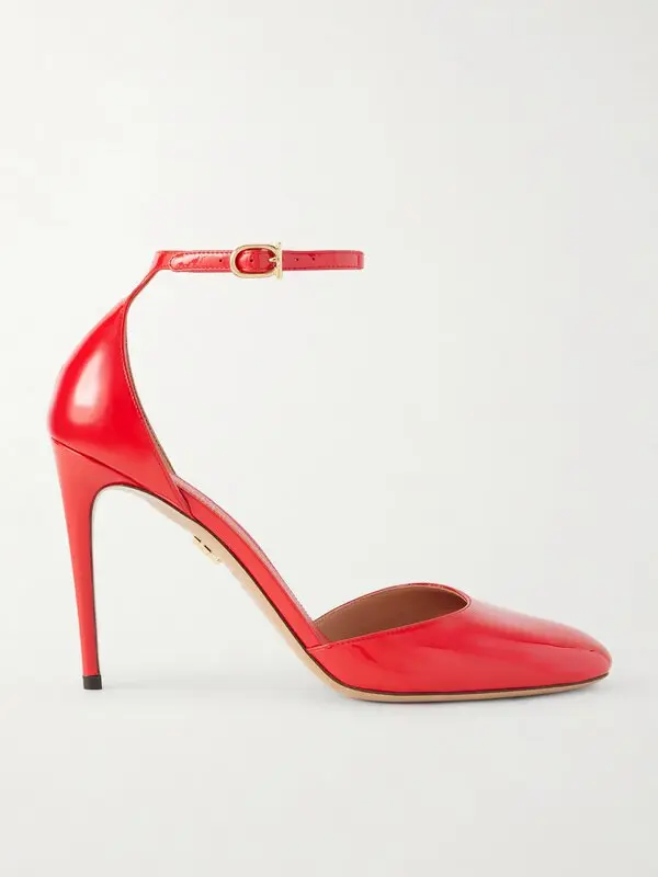 FERRAGAMO Maily Leather Pumps - Red
