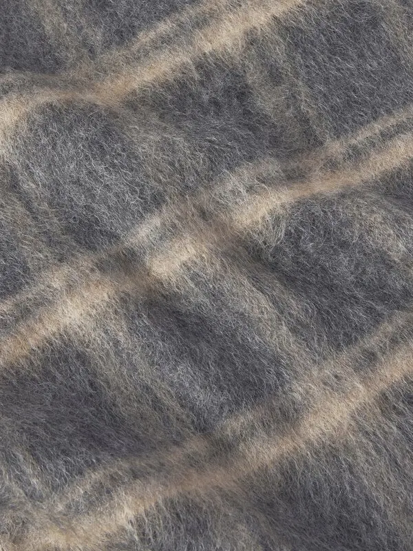 Brunello Cucinelli Checked Brushed-knit Scarf