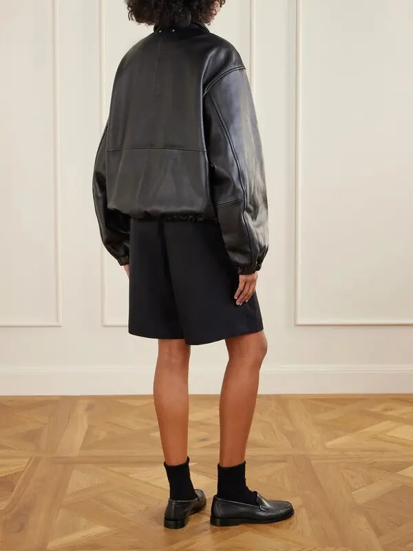 SSSTEIN Cropped Leather Jacket