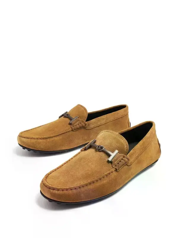 TOD'S T-ring Suede Loafers