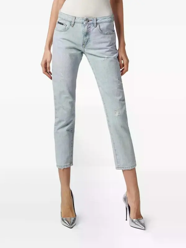 Philipp Plein Distressed Boyfriend Jeans