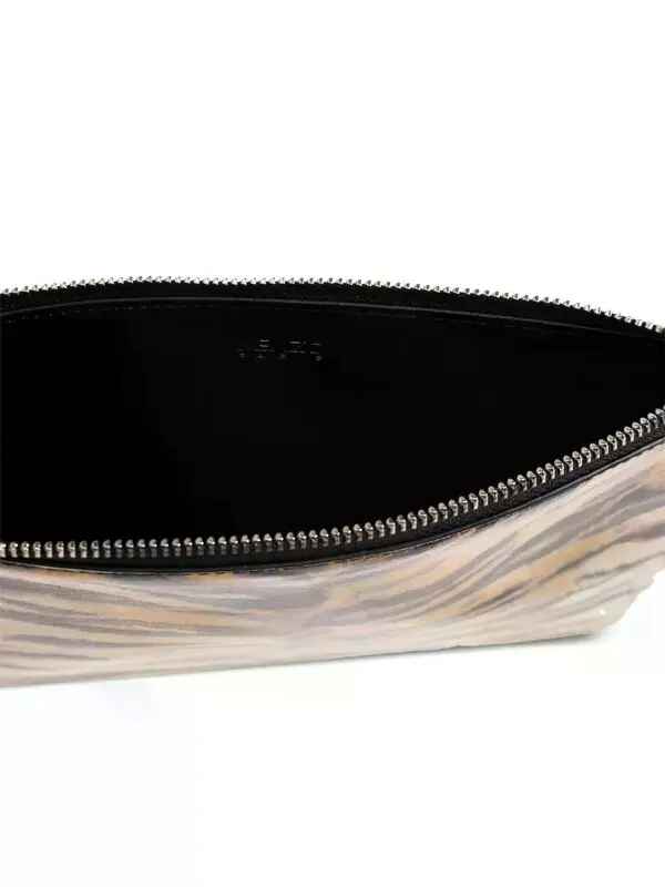 Kenzo Tiger Stripe Zip Pouch - Yellow
