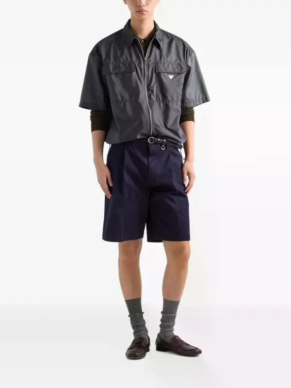 Prada Short-sleeved Light Re-nylon Shirt - Grey