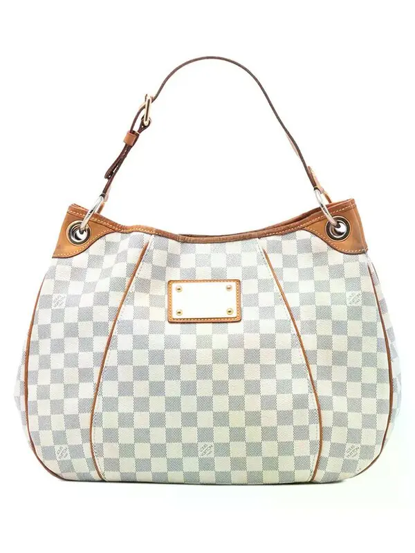 LOUIS VUITTON 2009 Damier Azur Galliera Pm Shoulder Bag - White