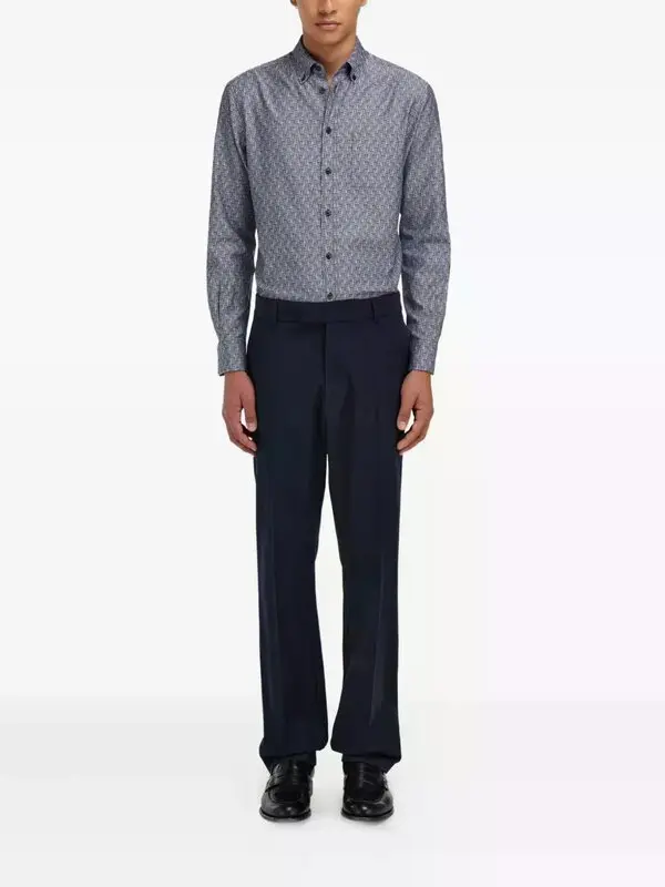 FERRAGAMO Monogram Button-down Shirt