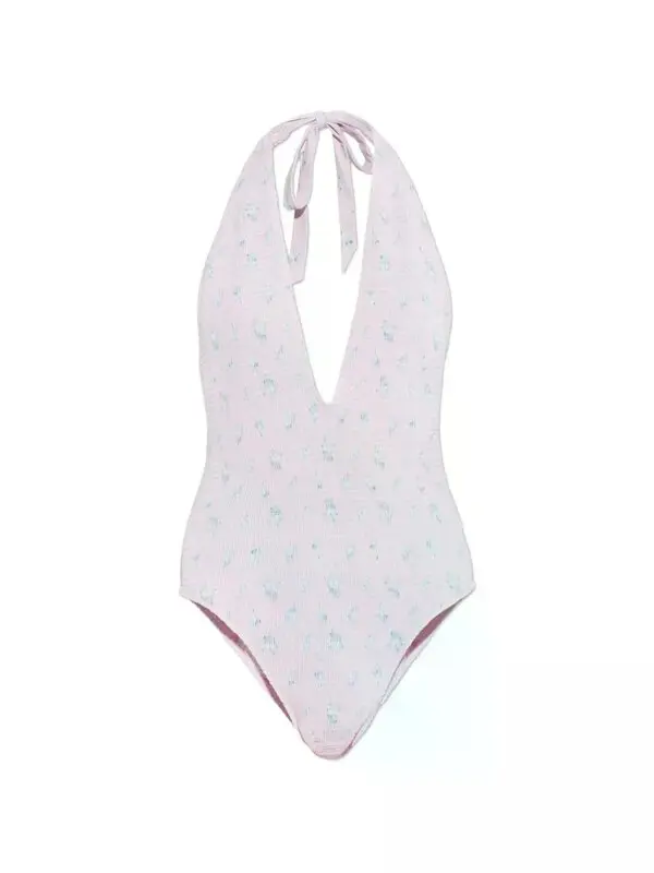 LoveShackFancy Floral-print One-piece Swimsuit - Pink