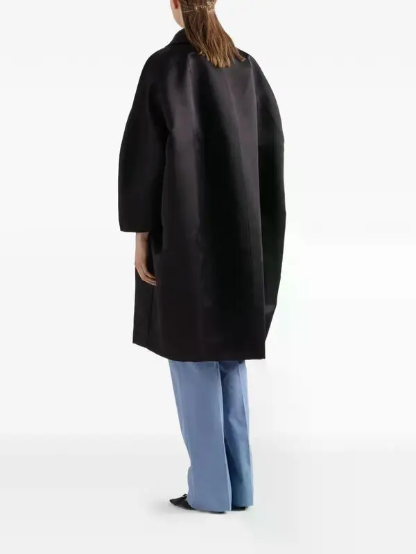 Prada Single-breasted Double Satin Coat