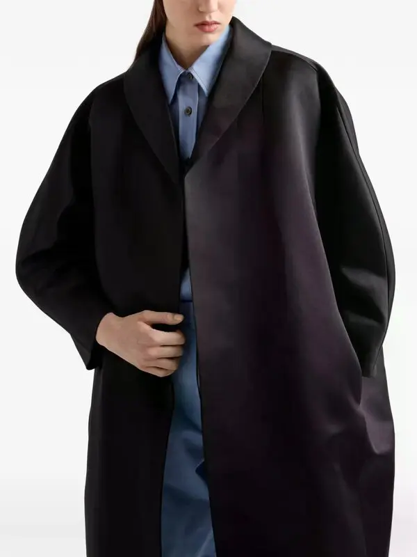 Prada Single-breasted Double Satin Coat