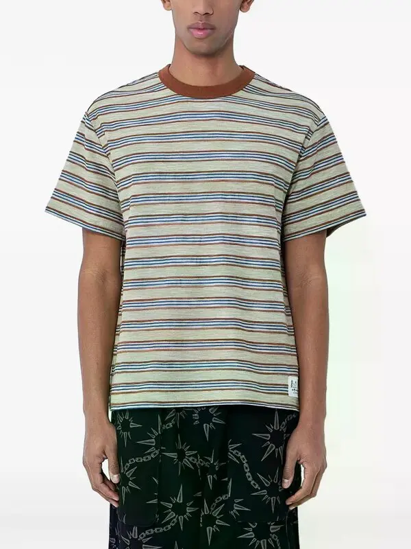 BRAIN DEAD Striped Crew-neck T-shirt