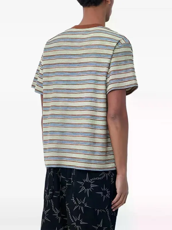 BRAIN DEAD Striped Crew-neck T-shirt