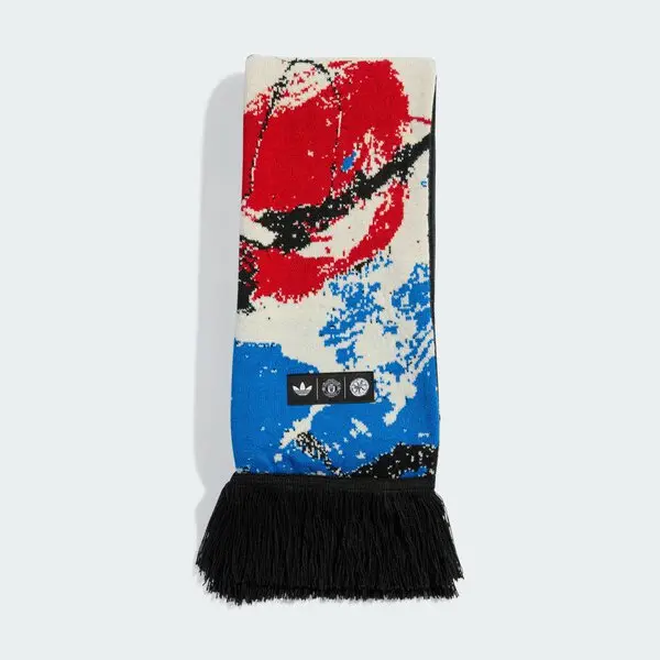 Adidas Manchester United Stone Roses Scarf Black - Black / Multicolor