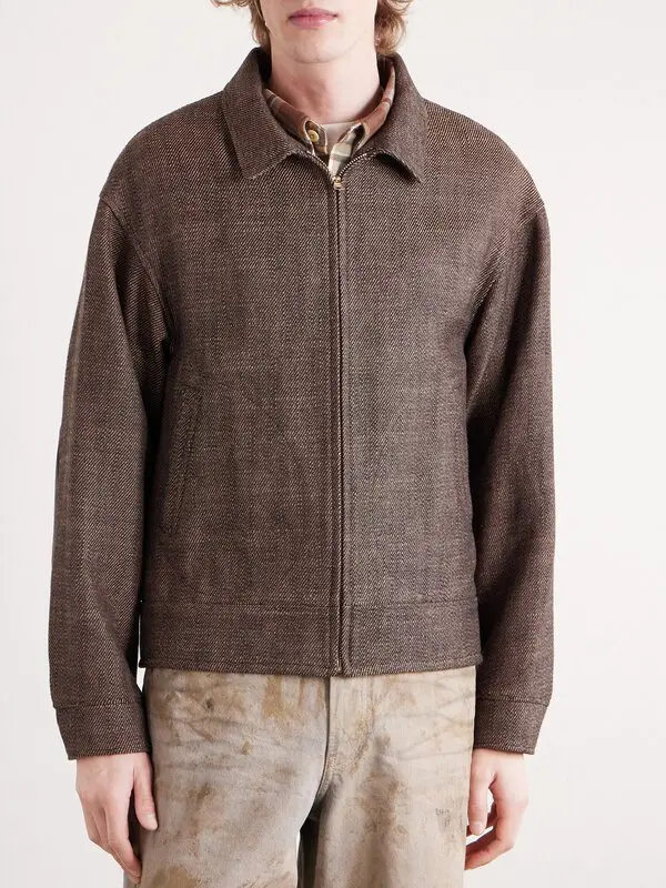 Visvim Strato Leather-trimmed Jacket - Brown