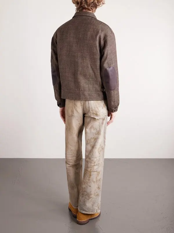 Visvim Strato Leather-trimmed Jacket - Brown
