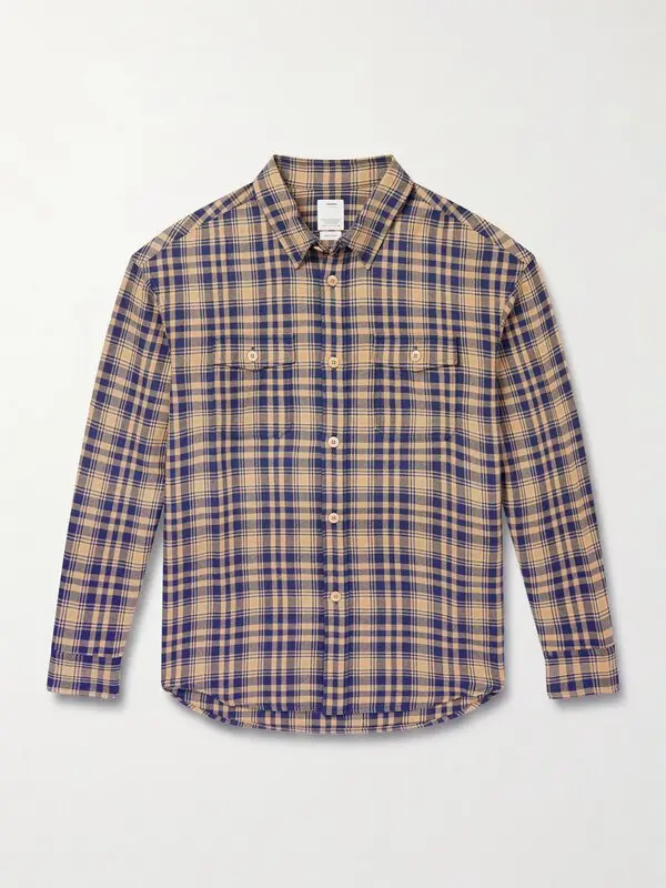 Visvim Lumber Checked Wool And Linen-blend Twill Shirt - Brown