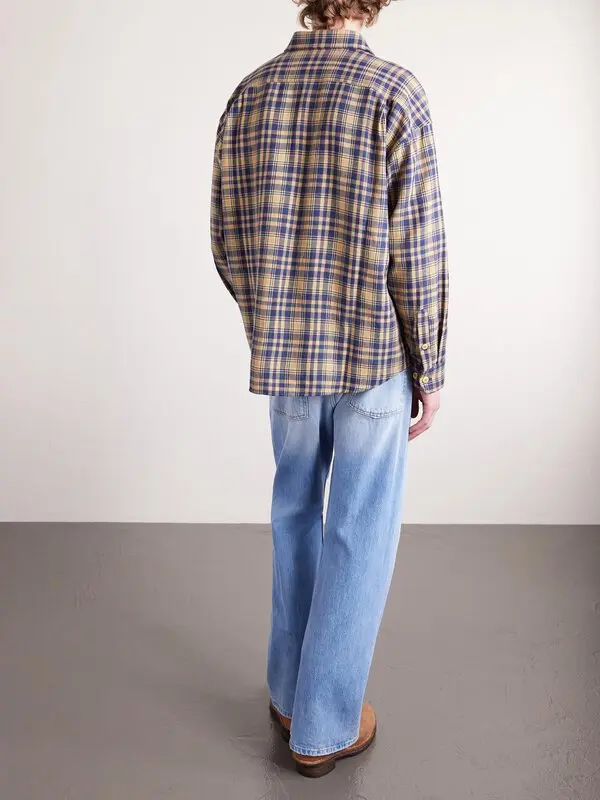 Visvim Lumber Checked Wool And Linen-blend Twill Shirt - Brown