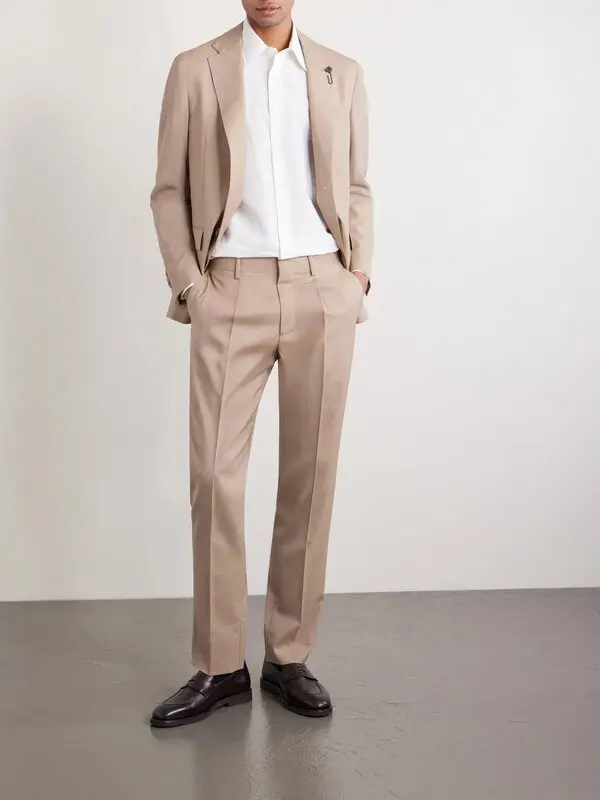 LARDINI Straight-leg Virgin Wool Suit Trousers
