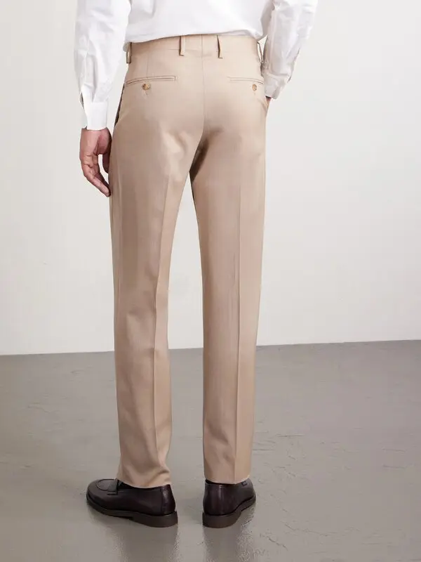LARDINI Straight-leg Virgin Wool Suit Trousers