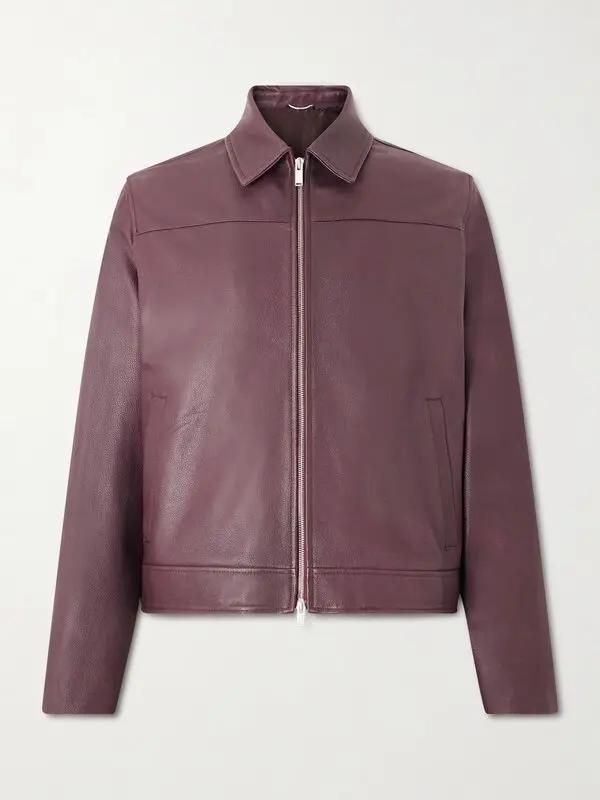 LARDINI Full-grain Leather Jacket - Brown