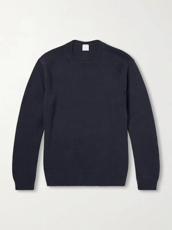Eleventy Cotton And Silk-blend Sweater - Neutrals