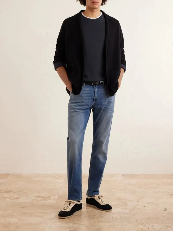 Eleventy Cotton And Silk-blend Sweater - Neutrals