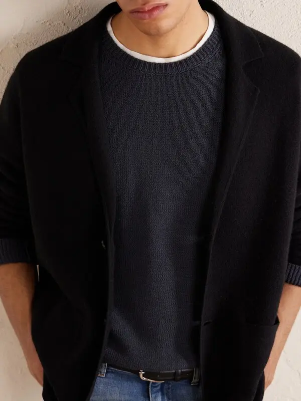 Eleventy Cotton And Silk-blend Sweater - Neutrals