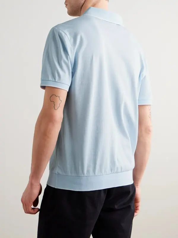 Polo Ralph Lauren Open-collar Logo-embroidered Cotton-piqué Polo Shirt