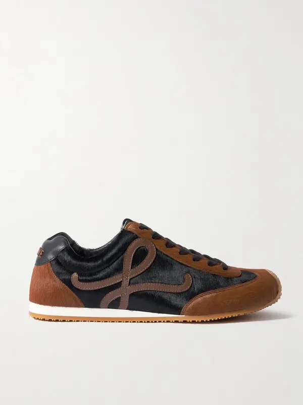 Loewe Ballet Runner 2.0 Calf Hair Sneakers - Black