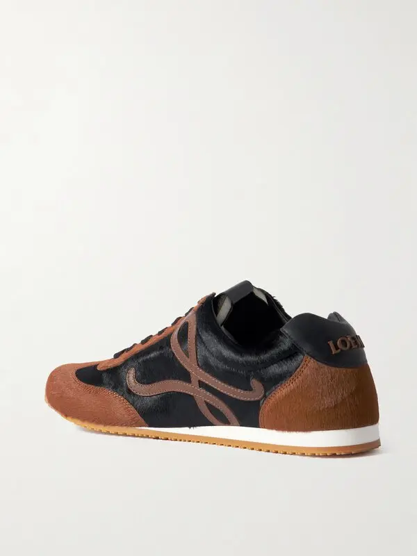 Loewe Ballet Runner 2.0 Calf Hair Sneakers - Black