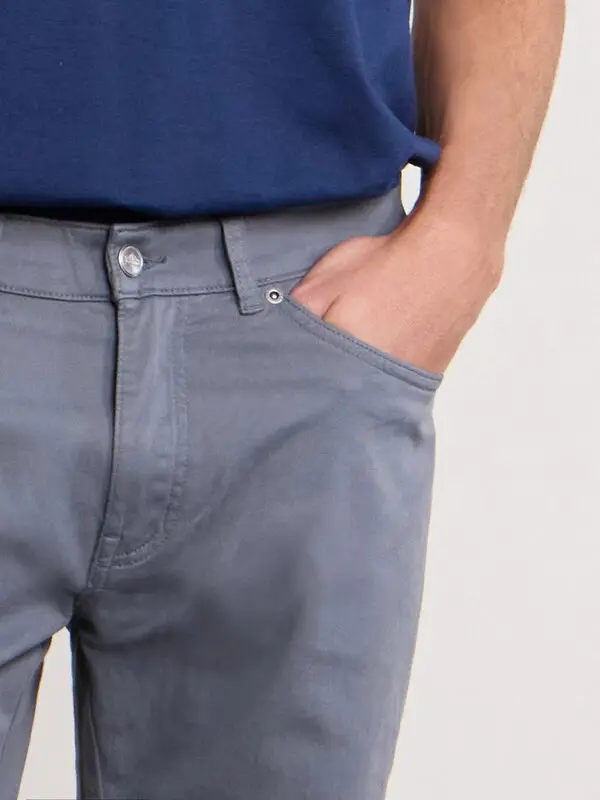 Peter Millar Signature Straight-leg Cotton-blend Sateen Trousers - Gray