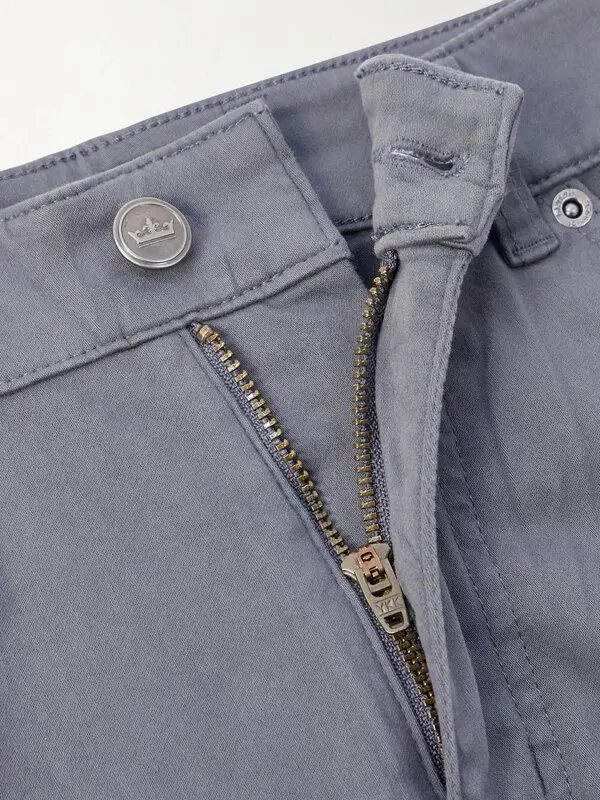 Peter Millar Signature Straight-leg Cotton-blend Sateen Trousers - Gray