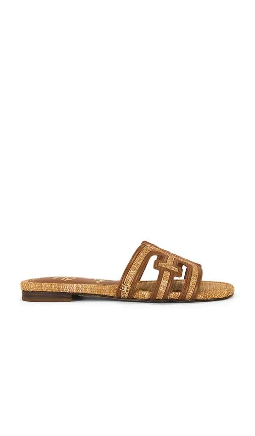 Sam Edelman Bay Raffia Sandals - Tawny Tan & Rich Cognac